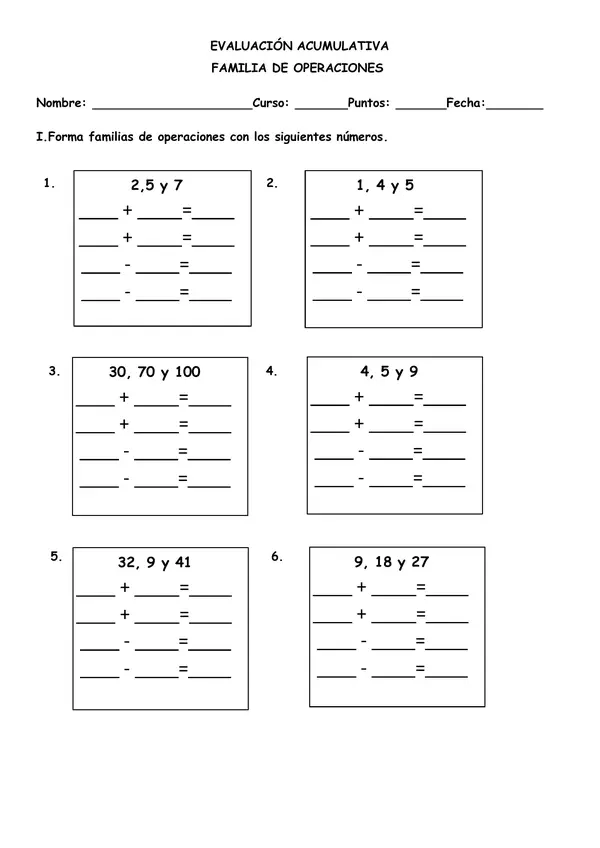 Acumulativa familia de operaciones | profe.social