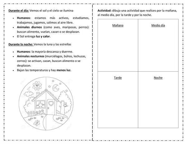 Ciclo diario 1° básico (día y noche) | profe.social