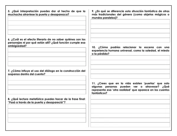 Guía de trabajo - Final para un cuento fantástico | profe.social
