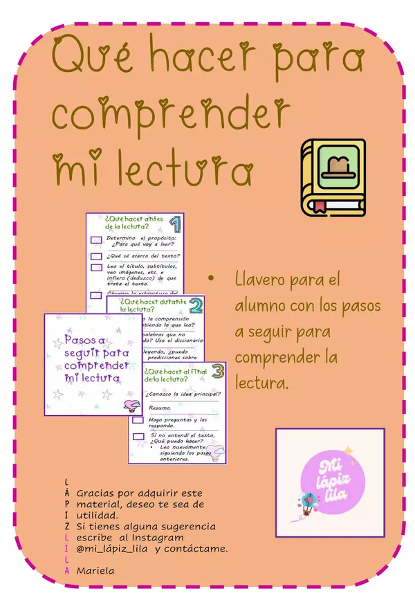 LLAVERO COMPRENSIÓN LECTORA | profe.social