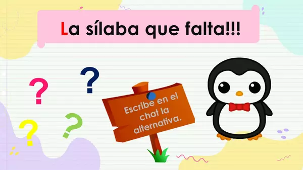 Sílaba inicial / final | profe.social