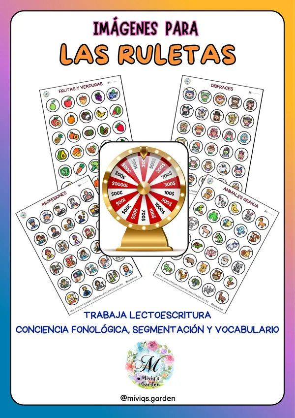 Imágenes para Ruletas (Lectoescritura y Vocabulario) | profe.social