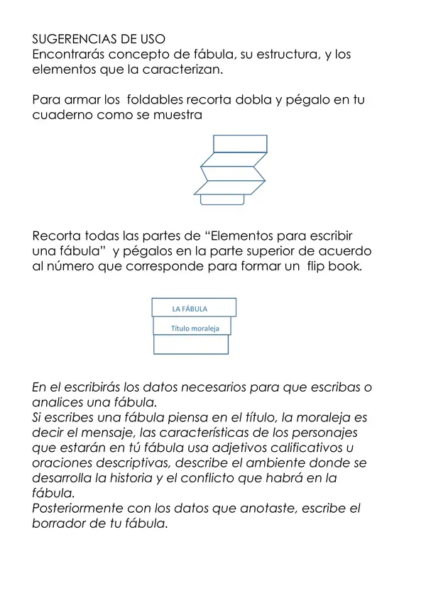 ANALIZANDO EL TEXTO DE UNA FÁBULA | profe.social