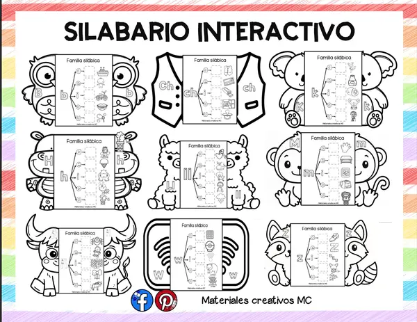 SILABARIO INTERACTIVO COMPLETO CON VOCALES | profe.social