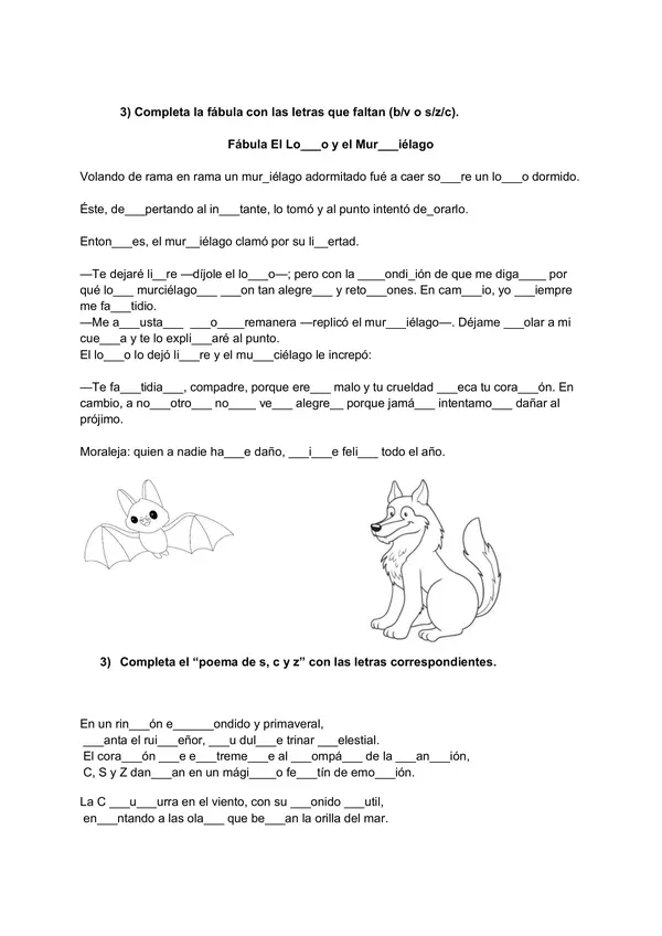 Ortografía c/s/z; b/v y h | profe.social