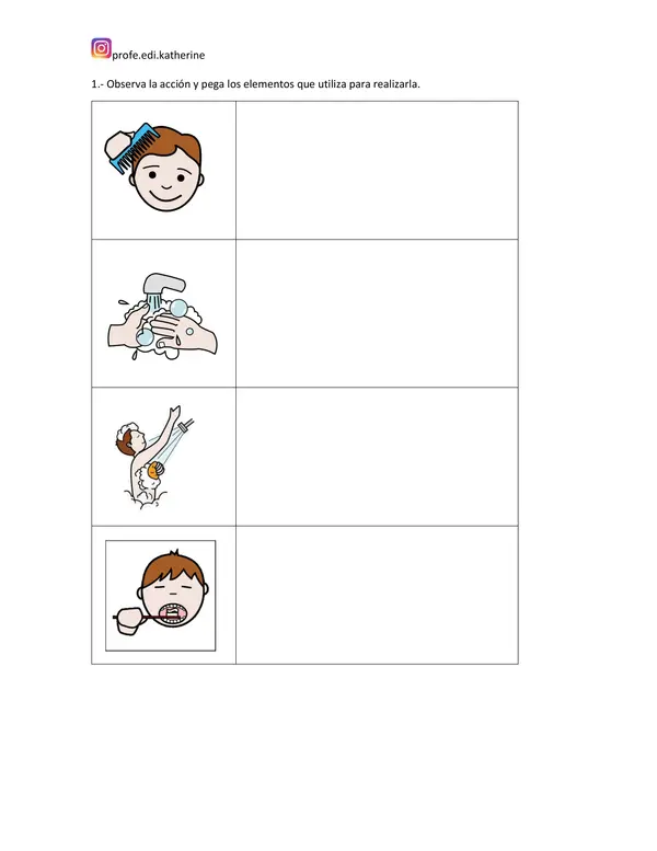 Rutinas de Higiene personal 2 | profe.social