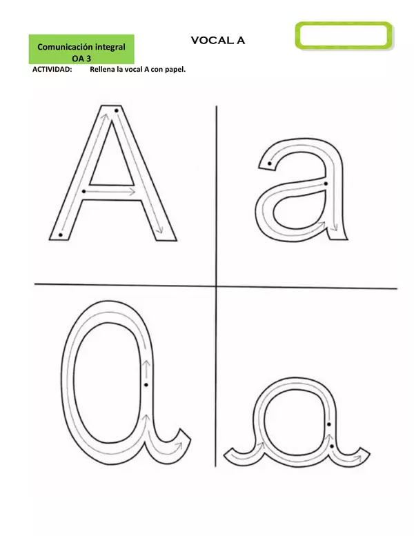 cuadernillo vocal A | profe.social