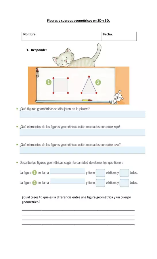 Guía figuras y cuerpos geométricos | profe.social