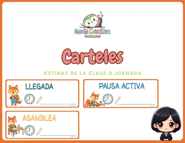 Rutina Diaria para Aula – Organización Visual con Horarios | profe.social