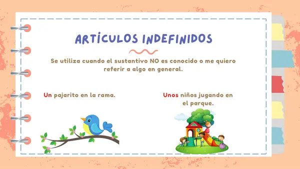 Artículos definidos e indefinidos (concordancia y género) | profe.social