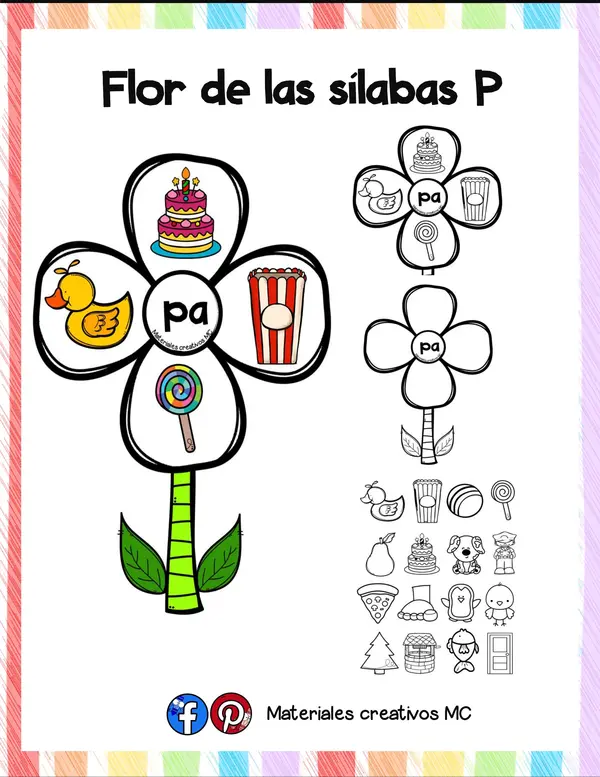 FLOR DE LAS SÍLABAS P | profe.social