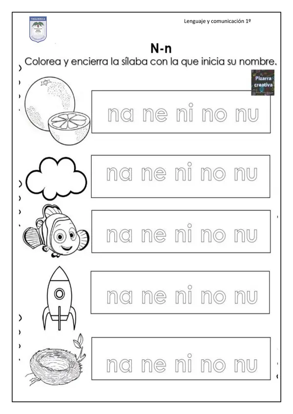 Guía consonante N | profe.social